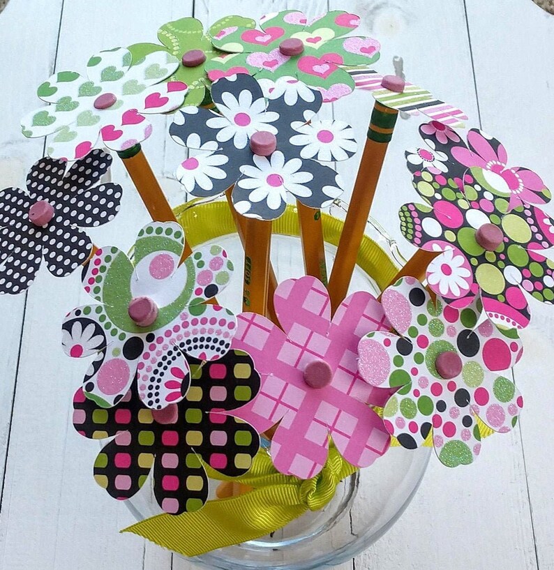 Flower Pencil Topper Pencil Topper Valentine's Day Gift - Etsy