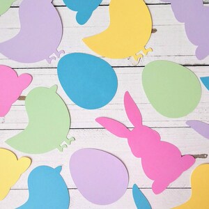 Easter Bunny, Egg & Chick Die Cuts, Spring Table Scatter, Easter Decor ...