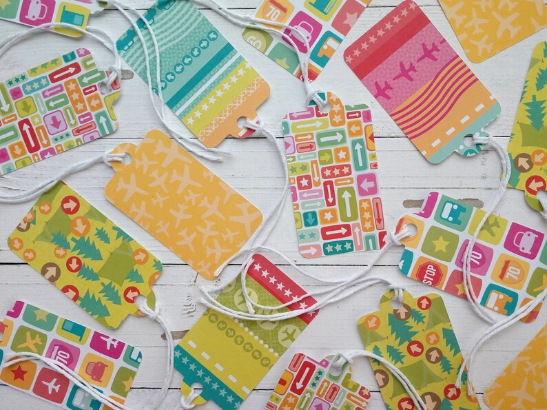 Travel Gift Tags Travel Tags Map Tags Map Gift Tags Party - Etsy