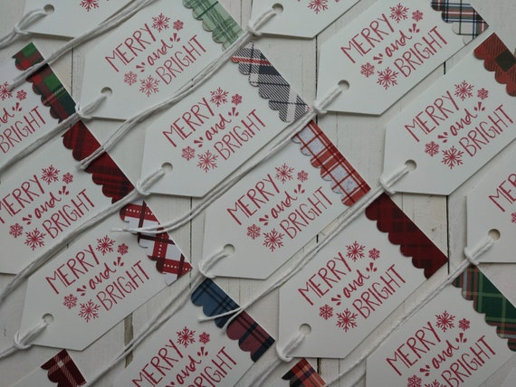 Plaid Christmas Gift Tags Plaid Christmas Tags Plaid Tags | Etsy