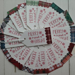 Plaid Christmas Gift Tags, Plaid Christmas Tags, Plaid Tags, Christmas ...