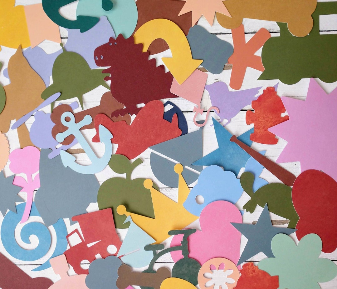 250 Die Cut Shapes: Cardstock Cutouts for Crafts and Scrapbooking - Etsy
