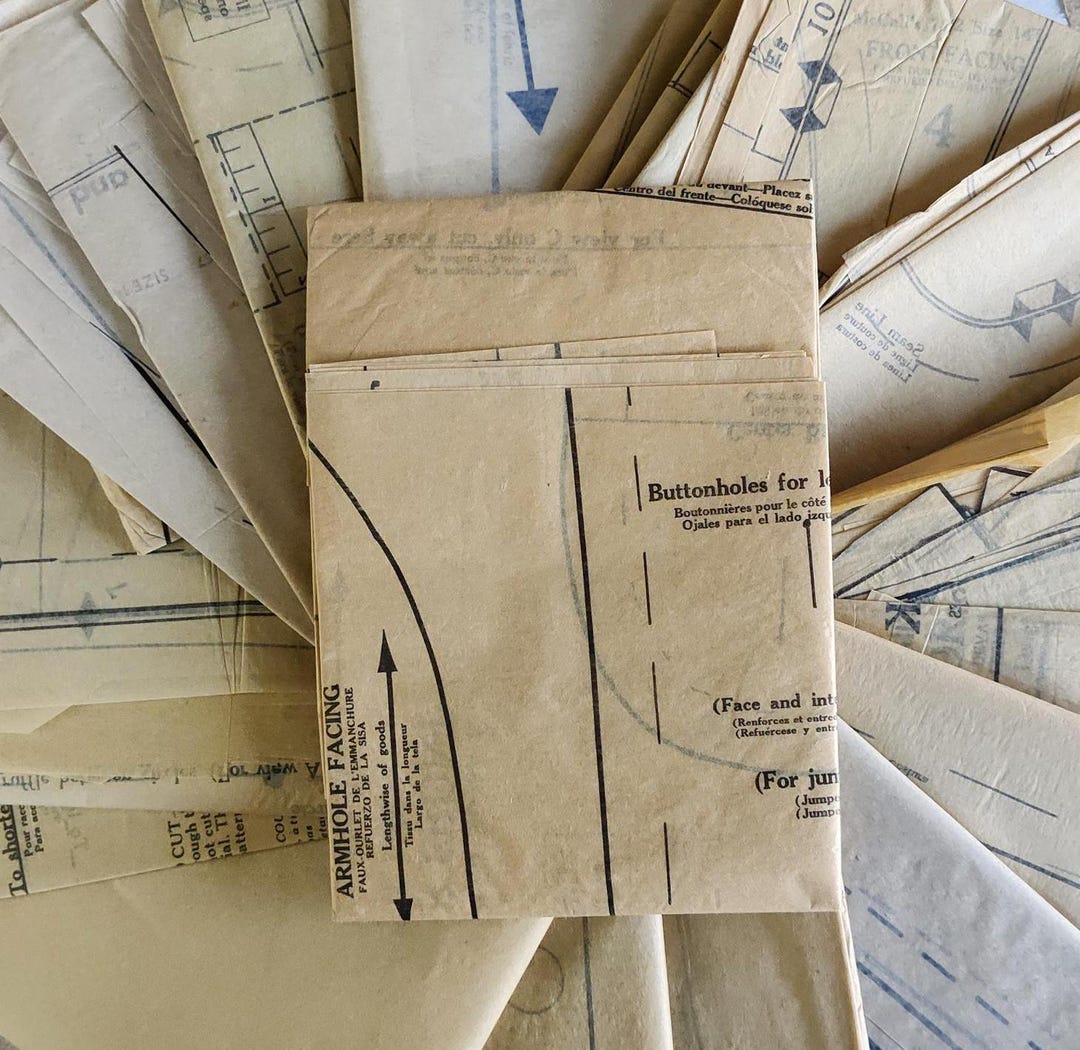 Vintage Sewing Pattern Tissue Paper 7.5 Ounces - Etsy