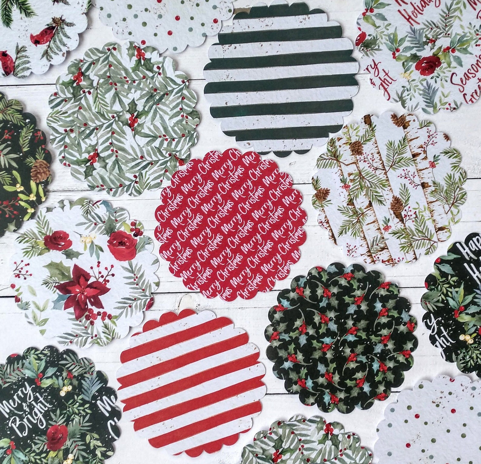 10 Christmas Coasters Holiday Coasters Holiday Party - Etsy