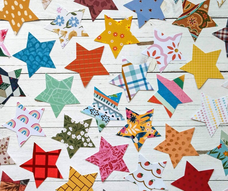 Patterned Star Cutouts: Craft Projects, Party & Table Decor, Card ...