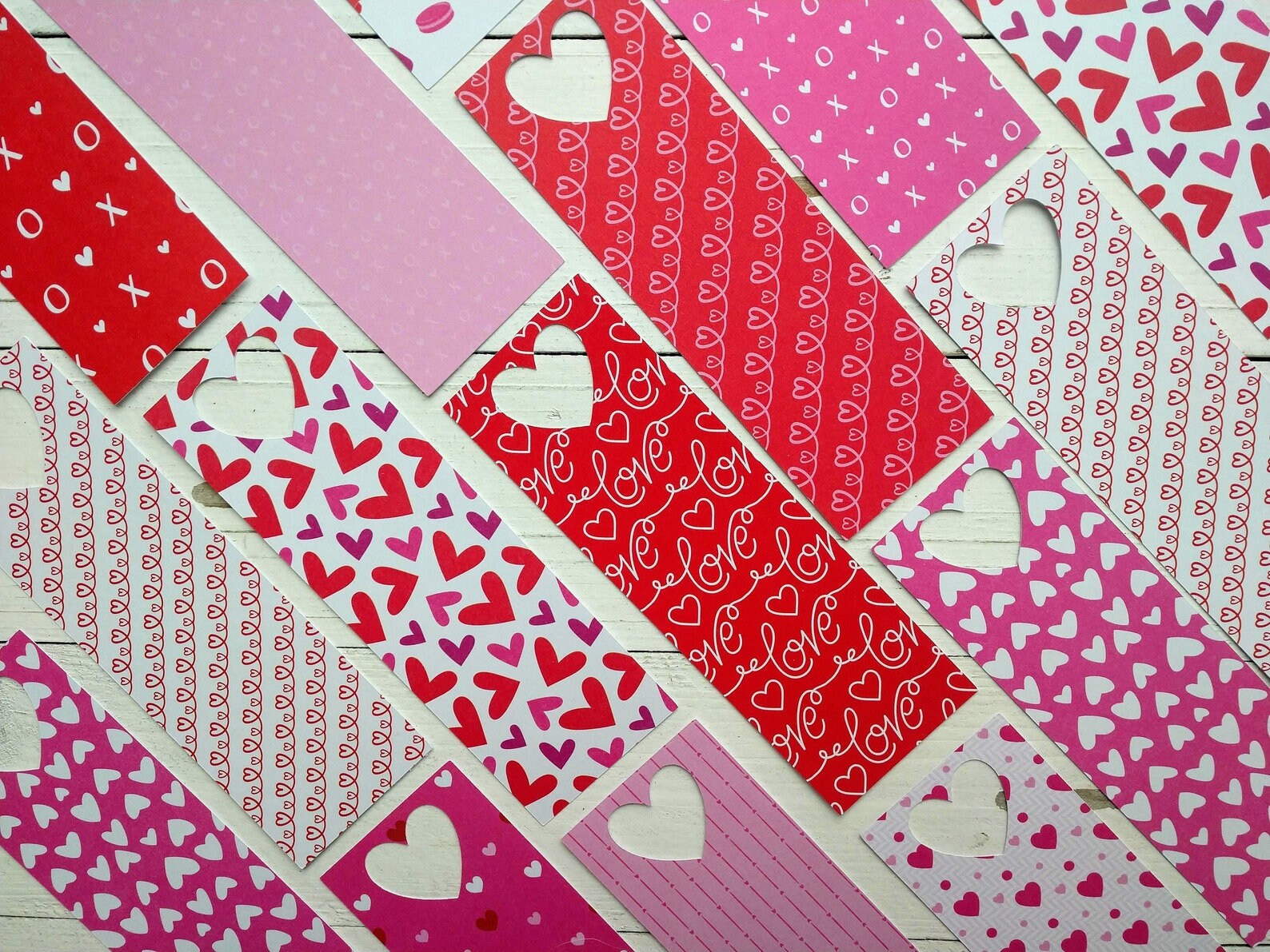 Mini Heart Note Cards: Patterned Love Notes, Set of 10 - Etsy