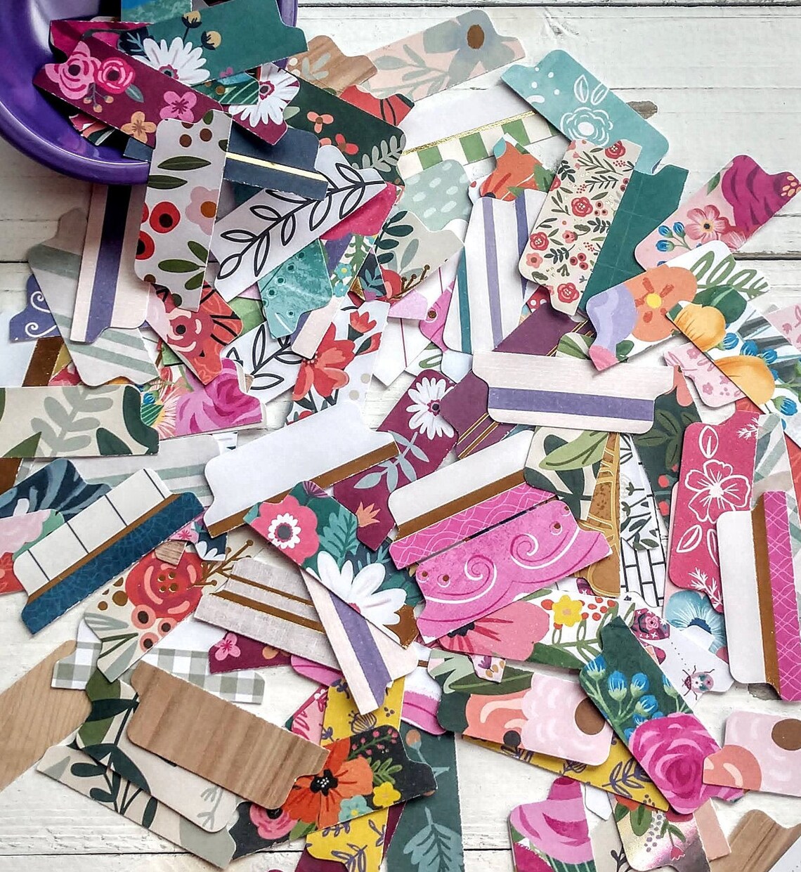 Tab Dividers Single-Sided Junk Journal Tabs Smash Book Tabs | Etsy