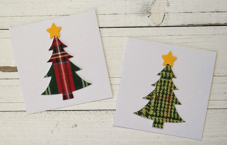 Mini Christmas Tree Note Card, Christmas Note Card, Tree Note Card ...
