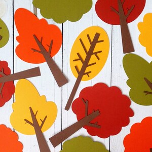 Seasonal Tree Die Cuts, Cutouts for Banners, Bulletin Boards, Table ...