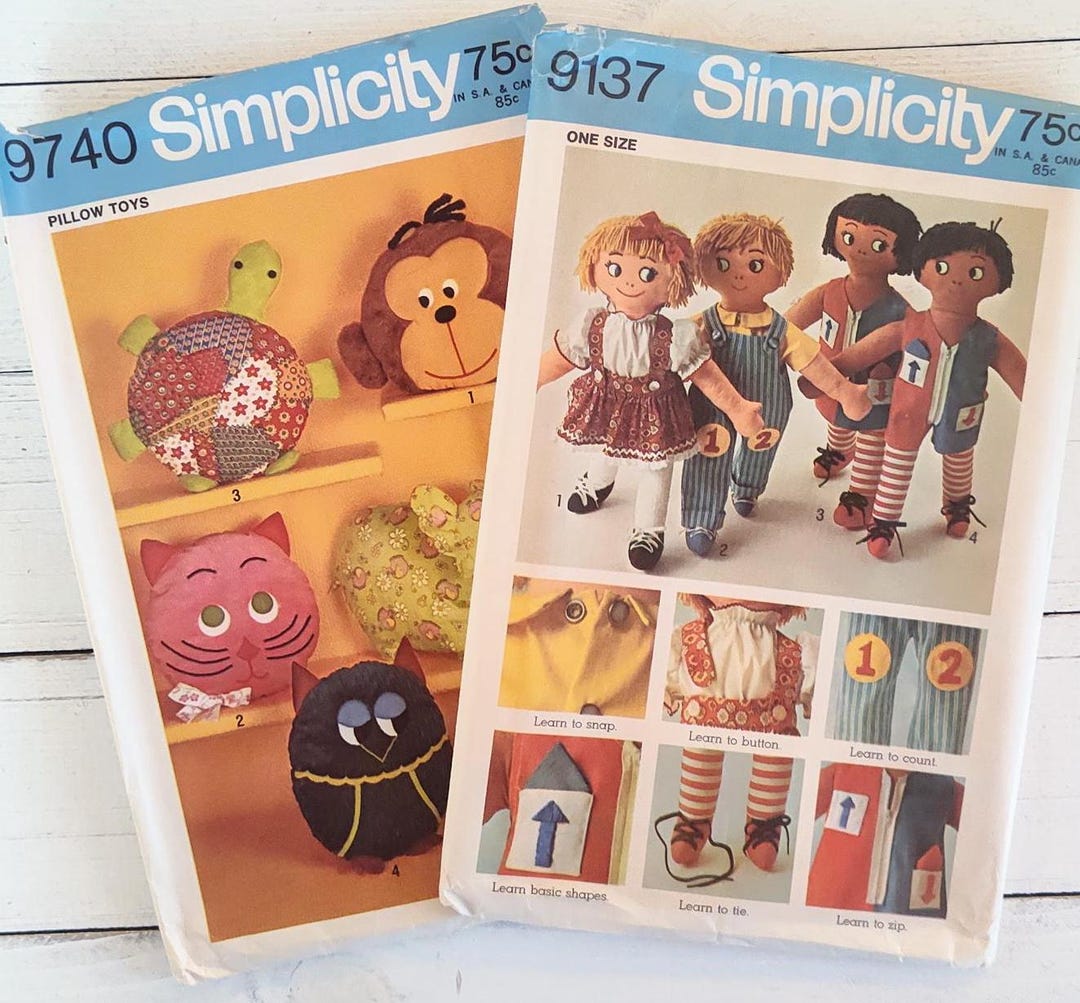 Lot of 2 Vintage Craft Sewing Pattern Envelopes Only From Simplicity ...