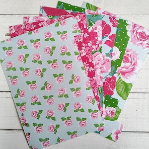 Shabby Chic Decorative Dividers for A5 Planner, Divider Tabs, Journal ...
