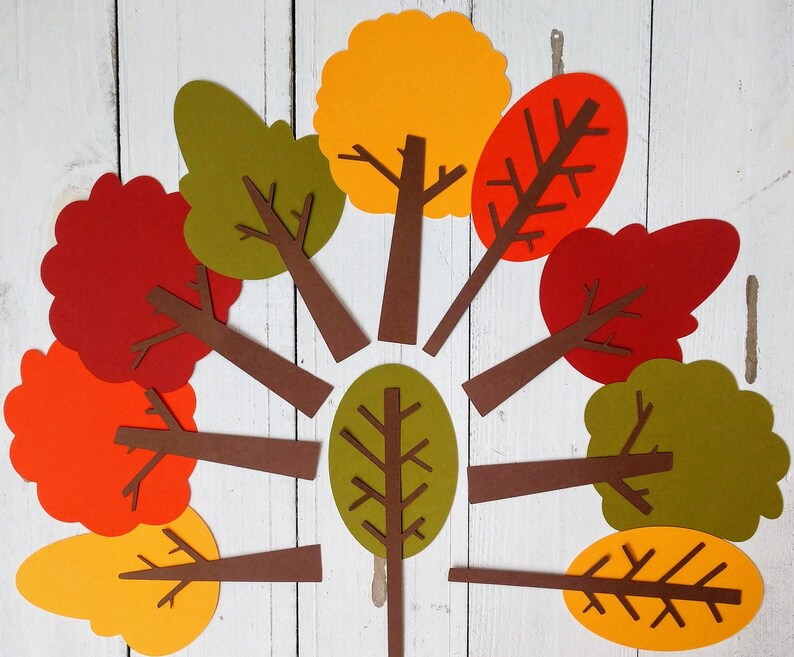 Seasonal Tree Die Cuts Cutouts for Banners Bulletin Boards - Etsy