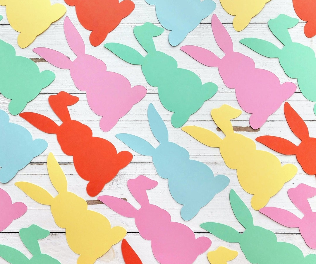 Colorful Easter Bunny Cutouts: Spring & Easter Decor, Craft Projects ...