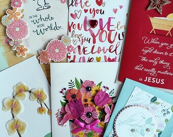 50 Upcycled Greeting Card Fronts to Use for Journaling, Card Making ...