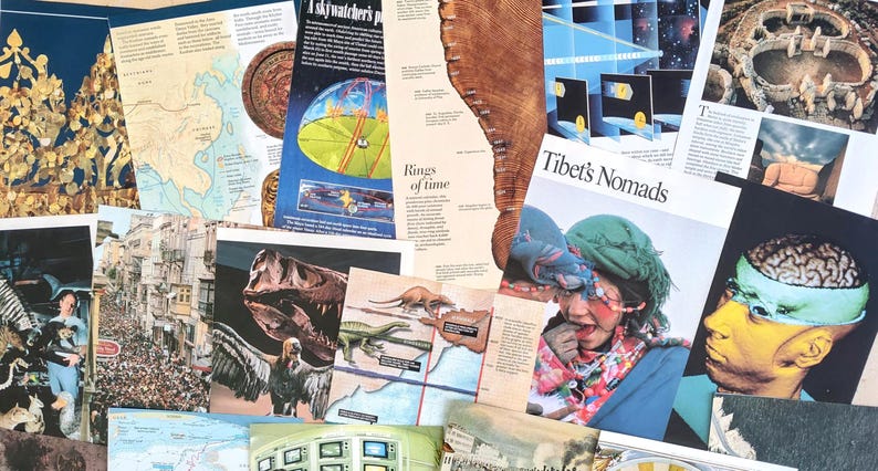 Vintage National Geographic Magazine Pages: Ephemera for Collage Art ...