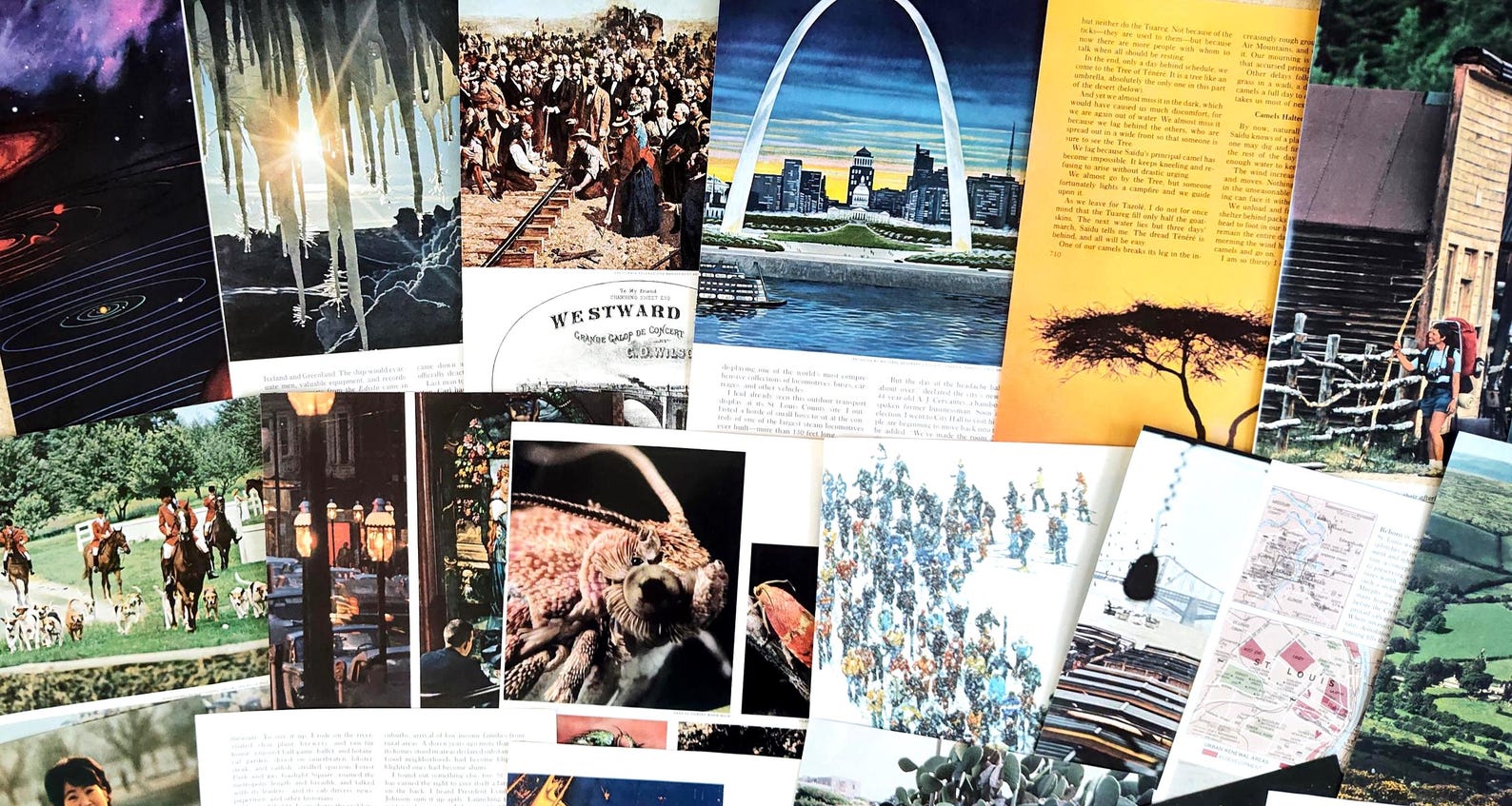 Vintage National Geographic Magazine Pages: Ephemera for Collage Art ...