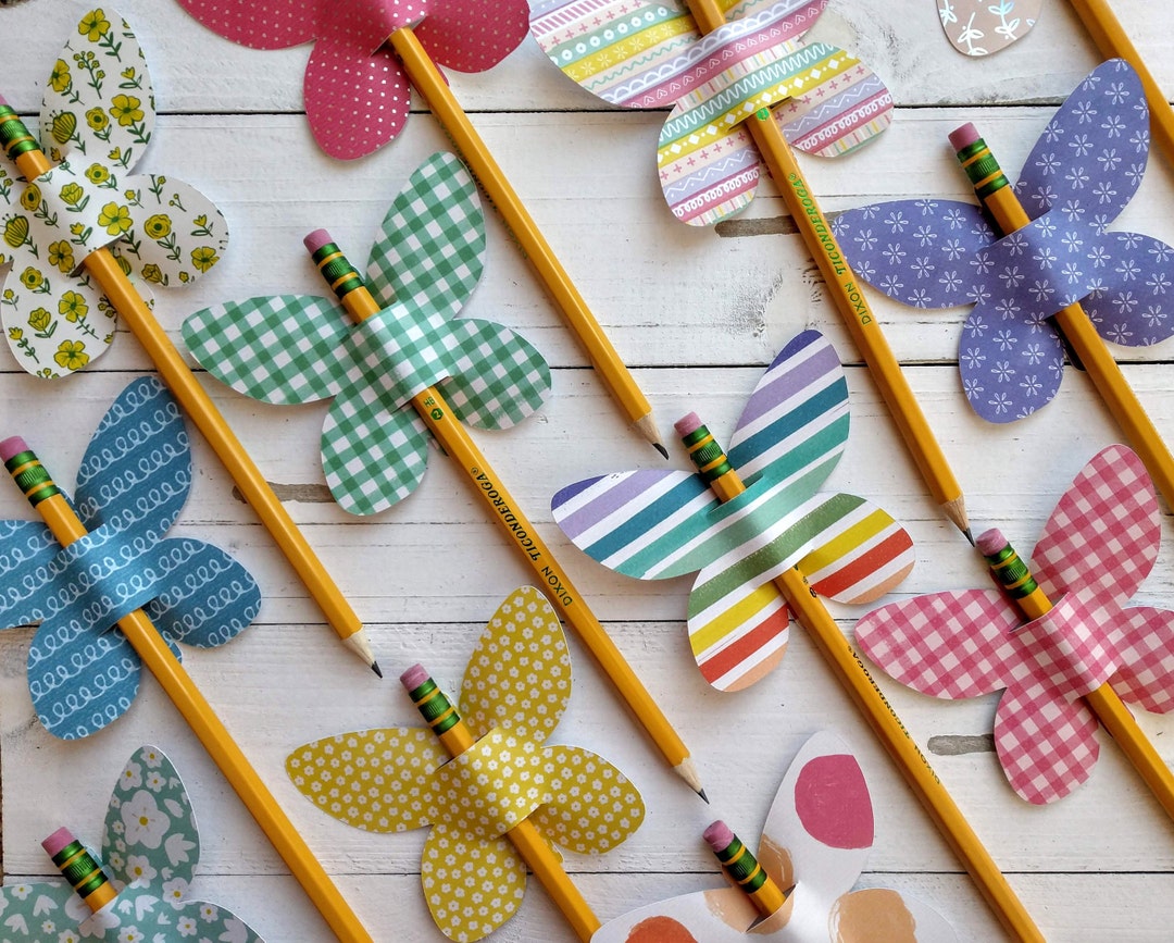 Butterfly Pencil Topper, Pencil Topper, Straw Topper, Easter Pencil ...