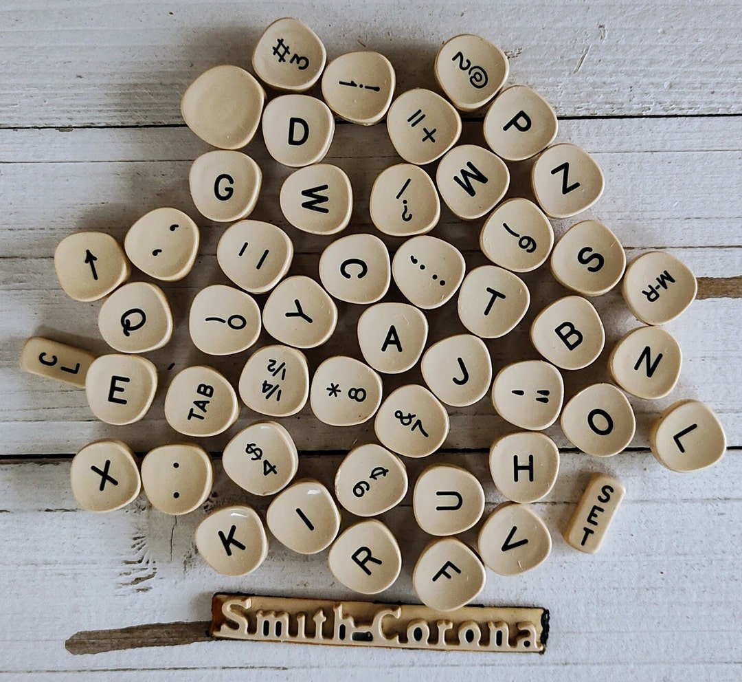 Vintage Typewriter Keys, Smith-corona Electric Model From 1956-1957 - Etsy
