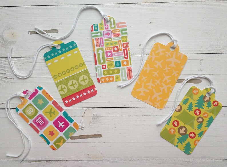 Travel Gift Tags Travel Tags Map Tags Map Gift Tags Party | Etsy