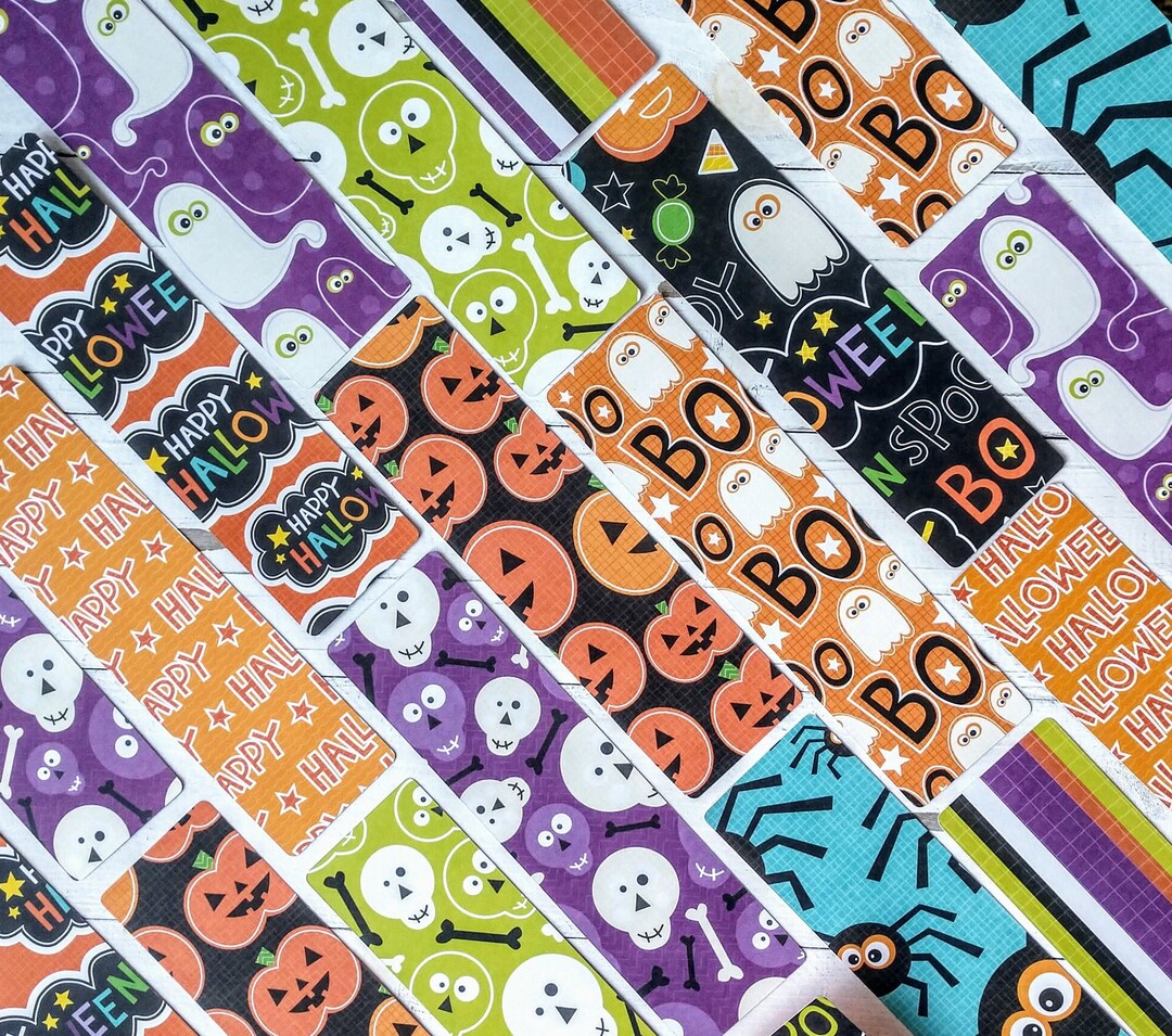 8 Halloween Bookmarks, Pumpkin Bookmark, Bookworm Gift, Party Favor ...