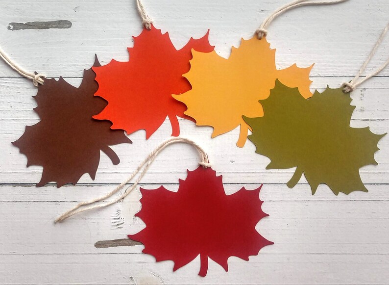10 Maple Leaf Gift Tags Fall Gift Tags Leaf Gift Tags Leaf - Etsy