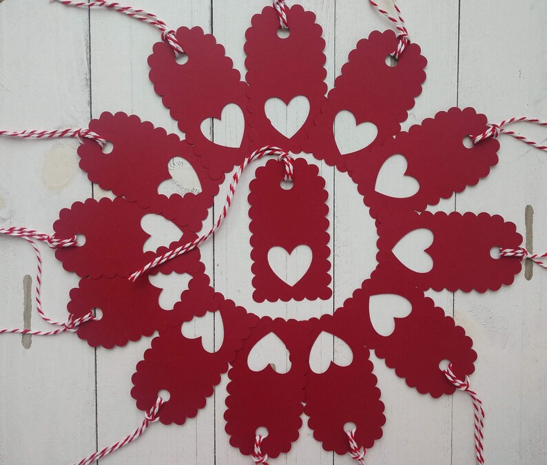 Heart Gift Tag Heart Tag Red Heart Gift Tag Gift | Etsy