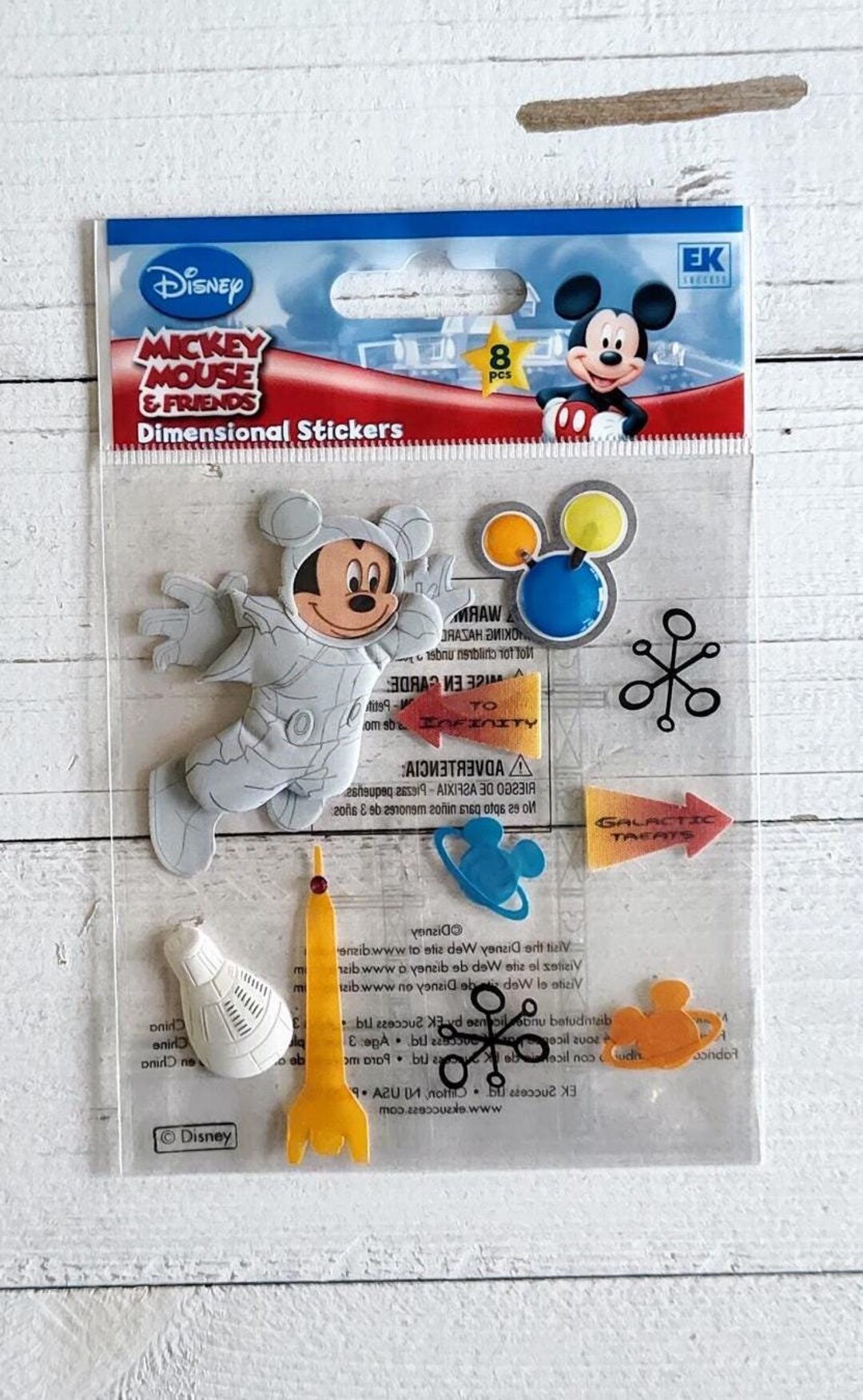 Mickey Mouse & Friends Space Mickey Dimensional Stickers, EK Success ...