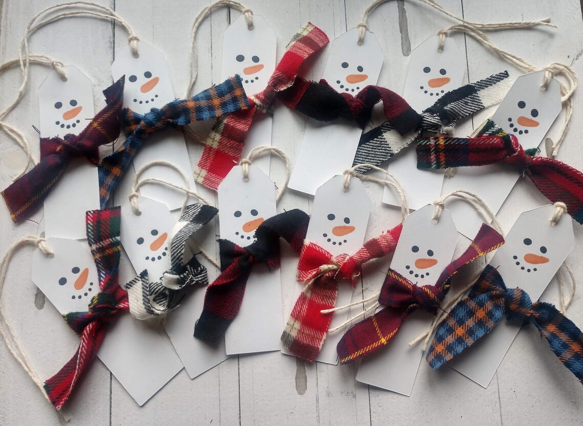 Plaid Christmas Gift Tags Plaid Christmas Tags Plaid Tags | Etsy