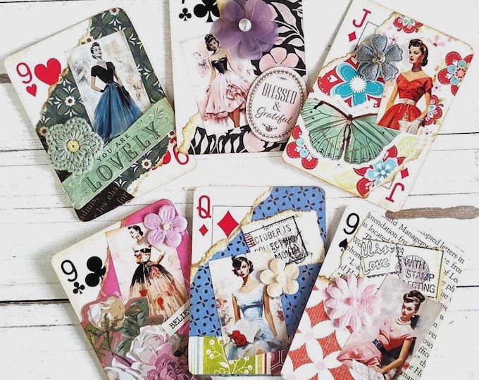 Altered Playing Cards for Junk Journaling, Scrapbooking, Memory Keeping ...