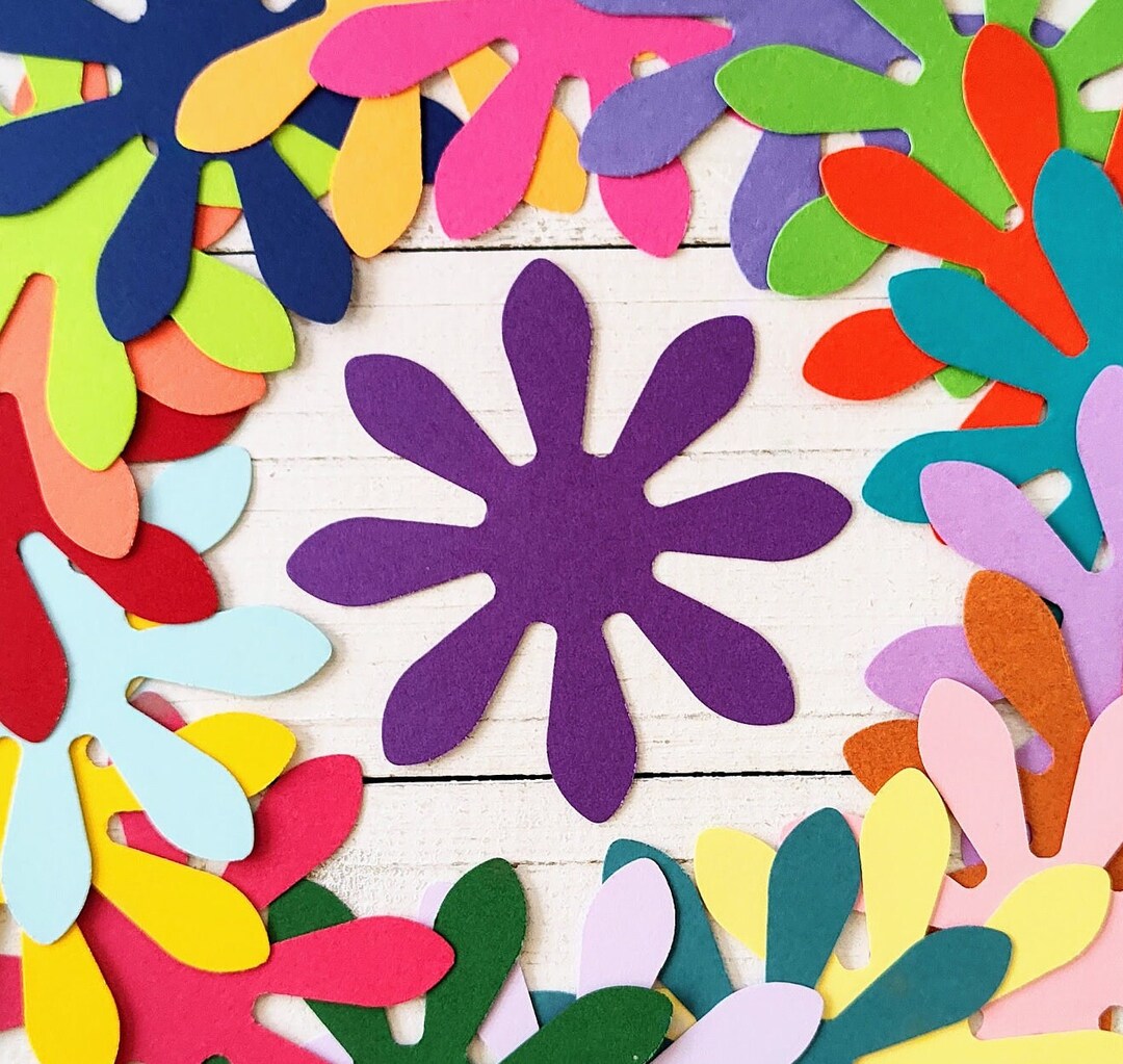 50 Daisy Flower Die Cuts, Flower Punch for Confetti, Bulletin Boards ...