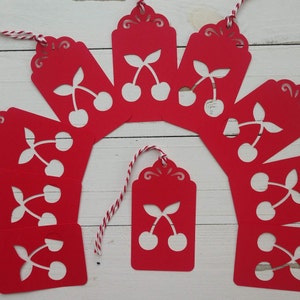 Cherry Tags, Cherry Gift Tags, Baked Goods Tag, Baked Goods Gift Tag ...
