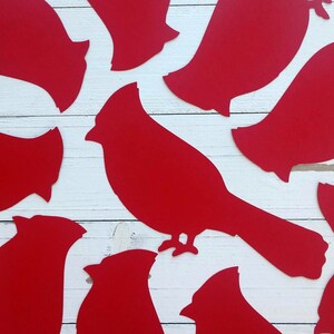 10 Red Cardinal Die Cuts in 4", 6" or 8", Cardinal Cutouts for Memorial ...