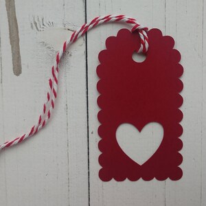 Heart Gift Tag, Heart Tag, Red Heart Gift Tag, Gift Tag,wedding Favor ...