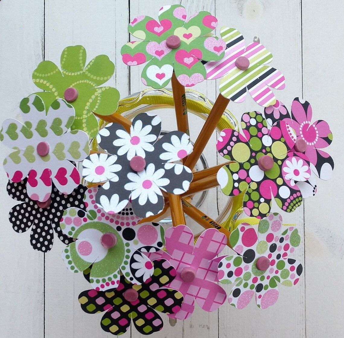 Flower Pencil Topper Pencil Topper Valentine's Day Gift - Etsy