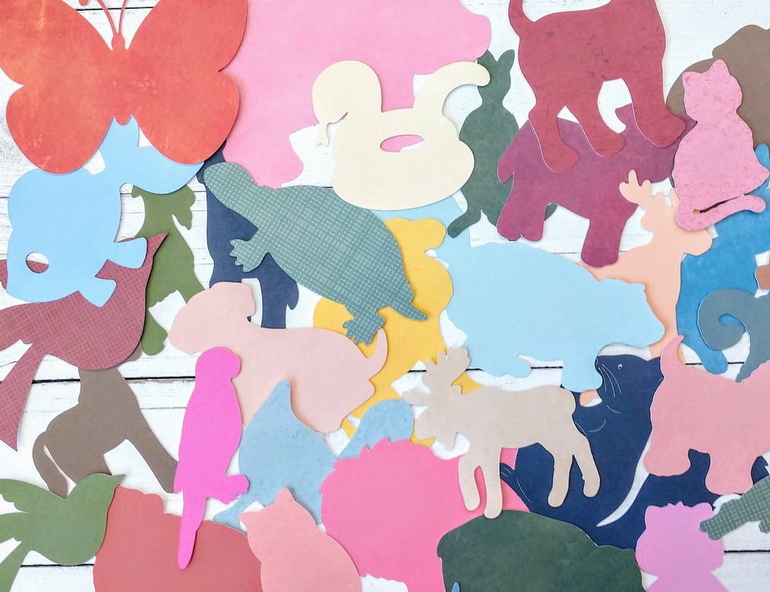 100 Animals & Critters Die Cut Grab Bag Lot, Cutouts for Crafts ...