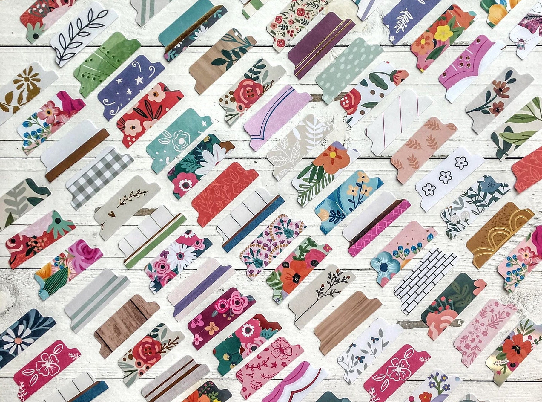 Tab Dividers Single-Sided Junk Journal Tabs Smash Book Tabs | Etsy