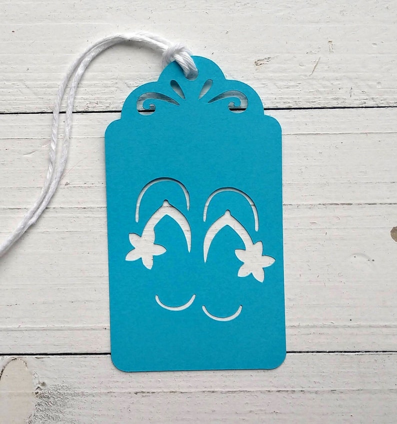 Flip Flop Gift Tags Flip Flops Summer Gift Tags Pool Party - Etsy