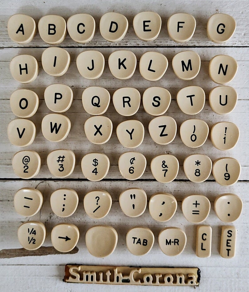 Vintage Typewriter Keys, Smith-corona Electric Model From 1956-1957 - Etsy