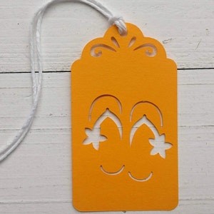 Flip Flop Gift Tags, Flip Flops, Summer Gift Tags, Pool Party Gift Tags ...