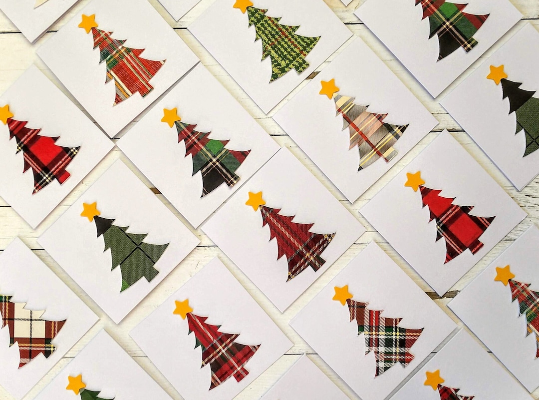 Mini Christmas Tree Note Card, Christmas Note Card, Tree Note Card ...
