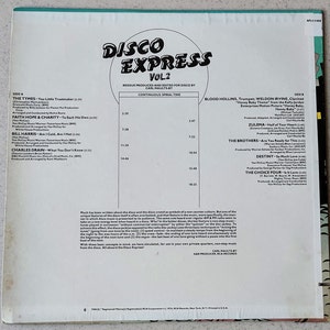 Vintage Disco Express Vol. 2 Vinyl Record Album 12", Good Condition - Etsy