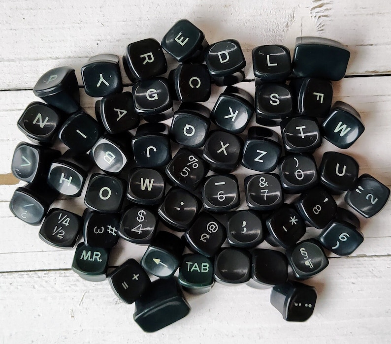Vintage Remington Typewriter Keys, Office Riter Model From 1955, Serial ...