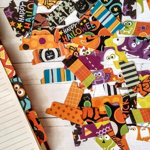 24 Halloween Tab Dividers Double-sided, Junk Journal Tabs, Smash Book ...