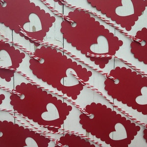 Heart Gift Tag, Heart Tag, Red Heart Gift Tag, Gift Tag,wedding Favor ...