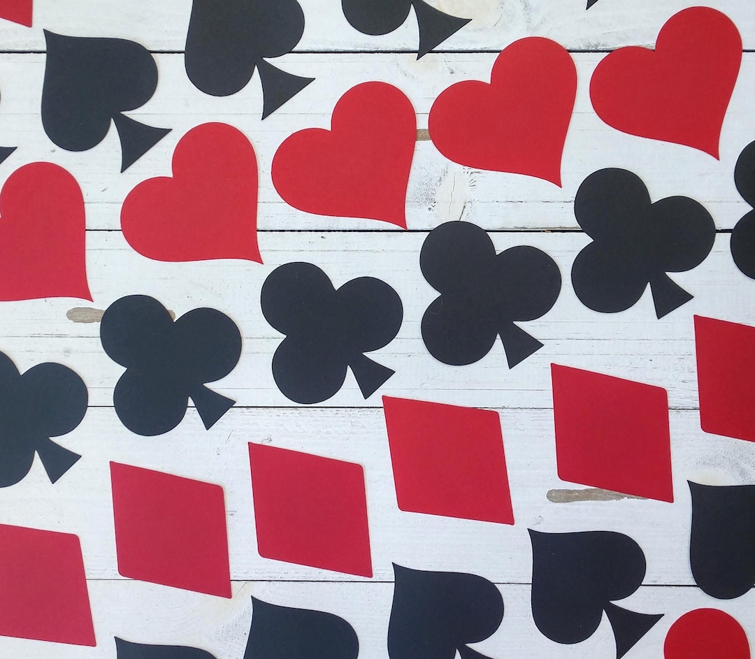 100 Playing Card Suit Die Cut Shapes, Cutouts for Poker & Gambling ...