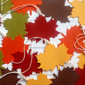 10 Maple Leaf Gift Tags, Fall Gift Tags, Leaf Gift Tags, Leaf Decor ...