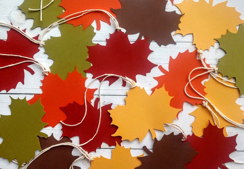 10 Maple Leaf Gift Tags Fall Gift Tags Leaf Gift Tags Leaf - Etsy