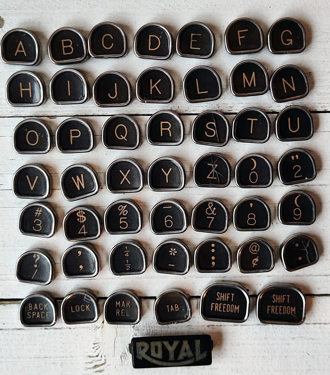 Vintage Royal Typewriter Keys, Royal Quiet Deluxe Model From the 1940's ...