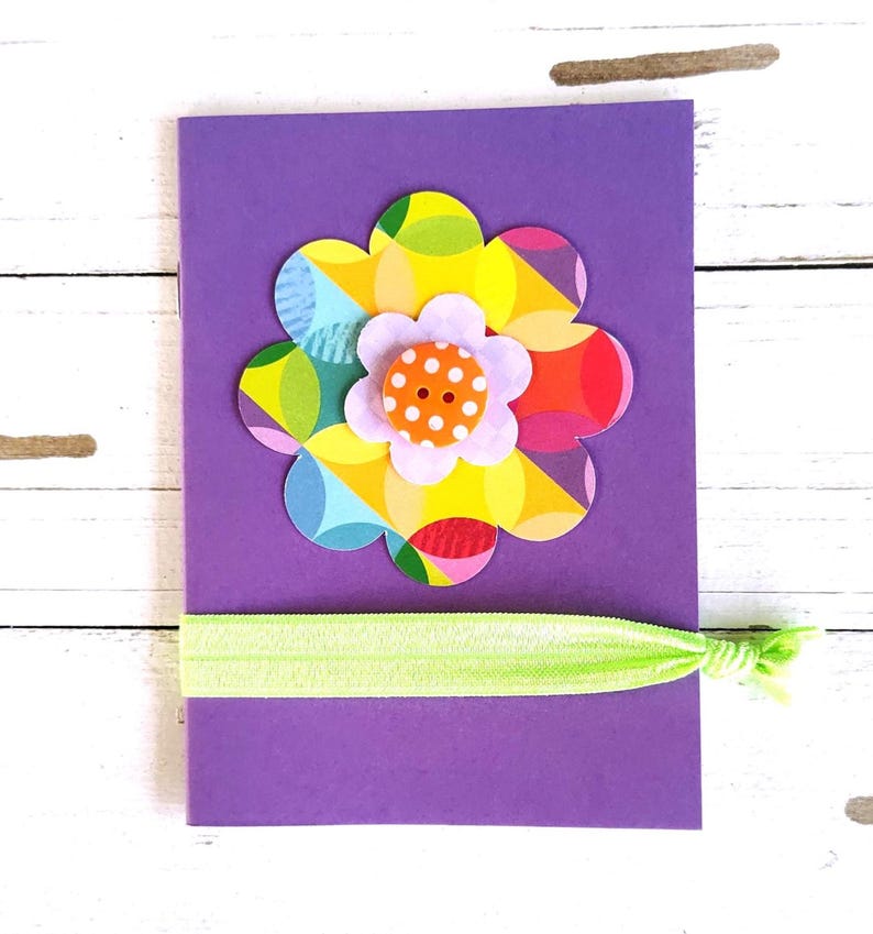Set of 5 Mini Flower Notepads: Colorful Pocket Notebooks, Party Favors ...