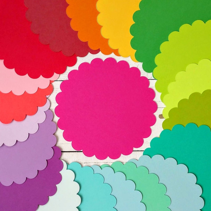 Scalloped Paper Chargers - Etsy